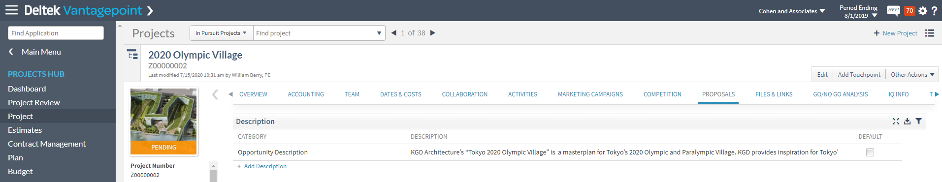 Easily Capture Project Information Using Deltek Vantagepoint